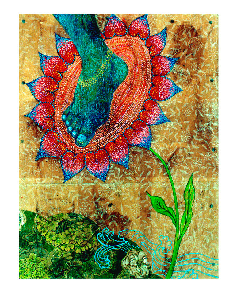 Green Tara Descending - Fine Art Print by Mary DeVincentis – Lion’s Roar