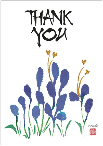 Renée Locks "Thank You Blue Petals" Card Pack – Lion’s Roar